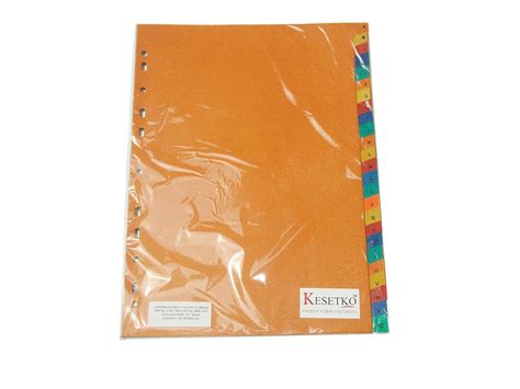 KESETKO A To Z Plastic File Separators A4 Page Dividers 25 Sheets Multi Color Office
