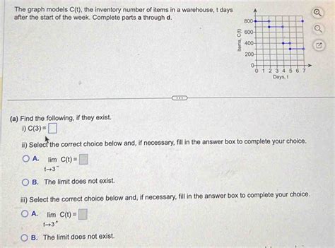 solved the graph models c t the inventory number of items in a