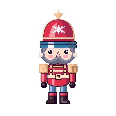 Merry Christmas Celebration Cute Nutcracker Soldier With Hat Christmas Cartoon Christmas