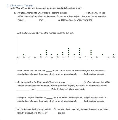 Solved 2 Chebyshevs Theorem Note You Will Need To Use The Chegg Com