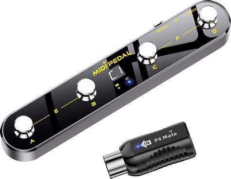 Wireless Midi Foot Controller With Mate Midi Receiver 4 Customizable