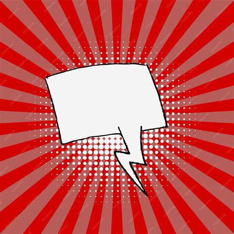 Empty Speech Bubble On Sunburst Background Design Element For Poster Flyer Vector Illustration