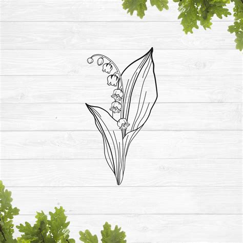 Lily Of The Valley Svg Birth Flower Svg Wildflower Svg Etsy