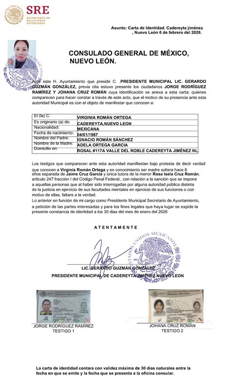 Carta De Identidad Consulado General De México 2026 Studocu