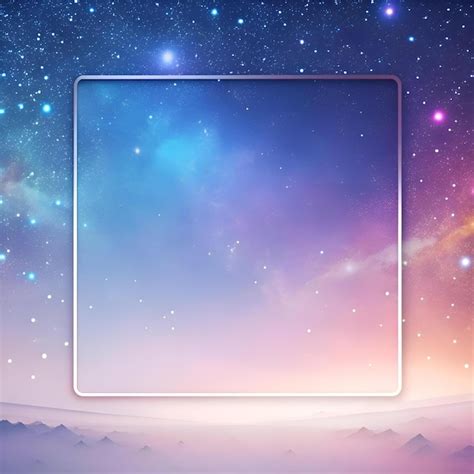 Dreamy Night Sky Background With A Subtle White Frame Perfect For