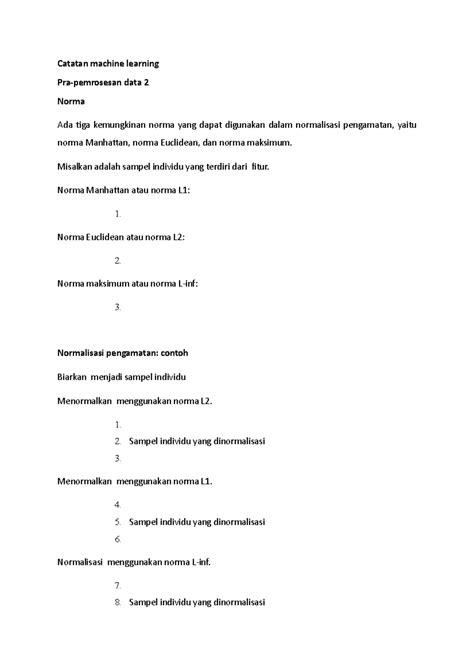 Catatan Machine Learning Data Pre Processing 2 Catatan Machine Learning Pra Pemrosesan Data 2