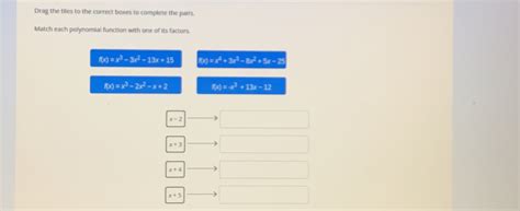 solved drag the tiles to the correct boxes to complete the pairs