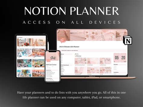 daily notion that girl notion template 2023 personal etsy
