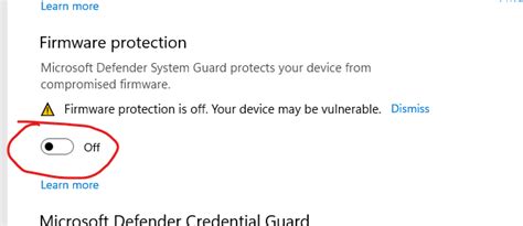 Windows 11 Device Security Unable To Turn Firmware Protection On Microsoft Qanda
