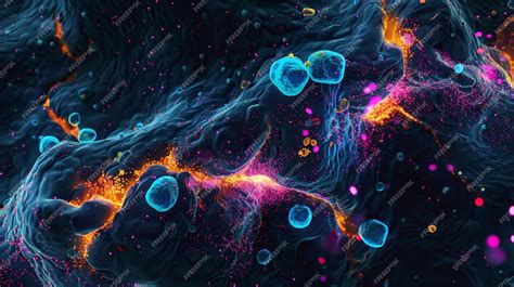 Premium Photo Fluorescently Labeled Lymphocytes Migrating Through A
