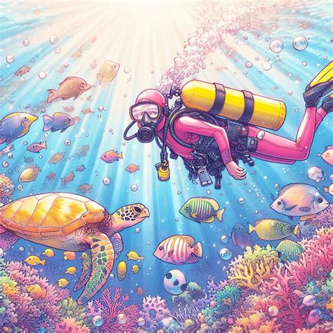 Scuba Girl Pink Wetsuit 4 By Myart70 On Deviantart