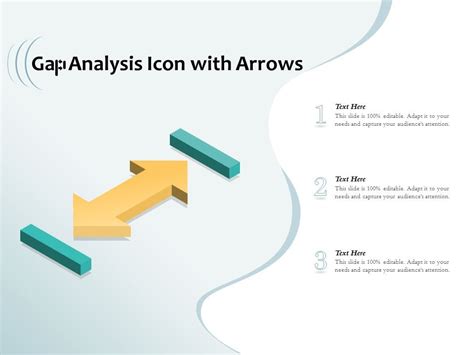 Gap Analysis Icon With Arrows Powerpoint Presentation Pictures Ppt