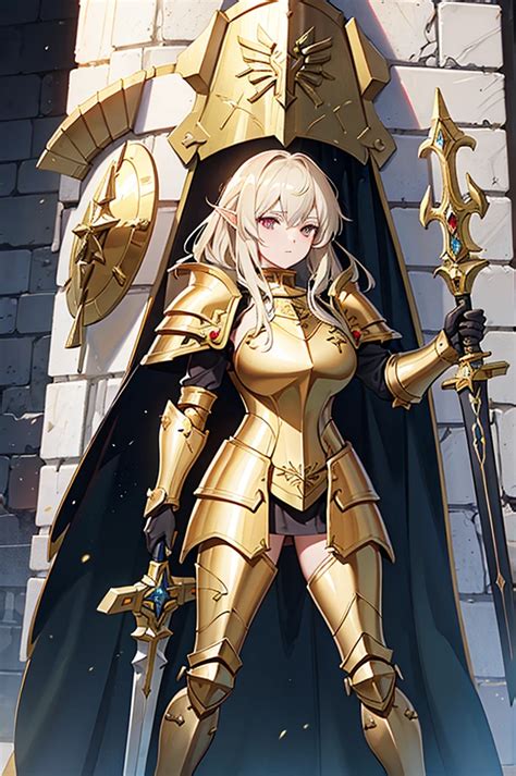 Woman In Armor Standing With Glaive Girl In Armor Gorgeous Female