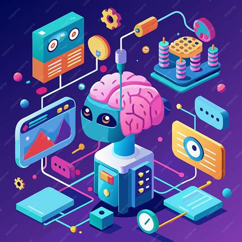 Premium Photo | 3D artificial intelligence Digital brain neural network AI servers and robots ...