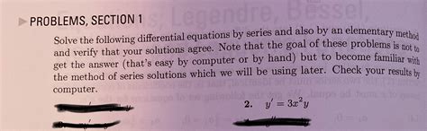 Solved Roblems Section 1 Solve The Following Differential