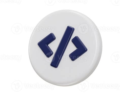 Code Icon D Rendering Illustration PNG