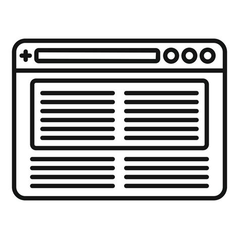 Video Browser Icon Outline Vector Computer Internet 14866823 Vector Art At Vecteezy