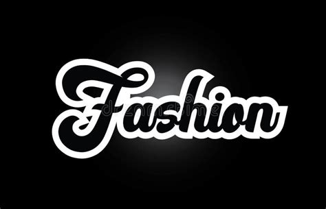 Black And White Fashion Hand Written Word Text For Typography Logo Icon Design Stock