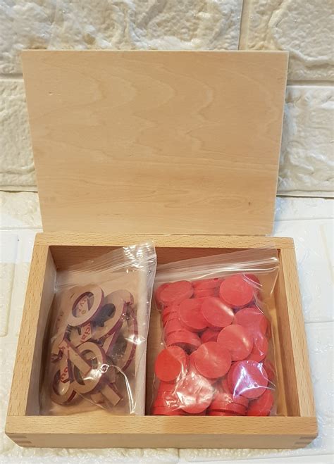 Cut Out Acrylic Numbers And Red Wooden Counters Sg