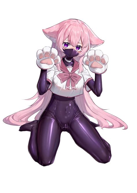 Rule 34 Absurdres Animal Ears Animal Hands Bodysuit Bondage Mittens