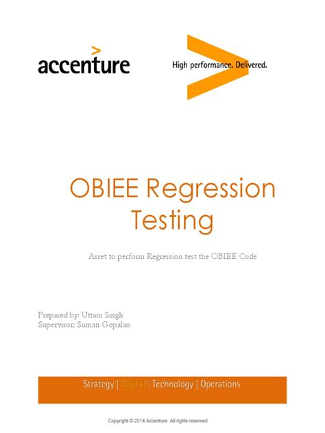 Obiee Regression Testing Pdf Sql Computer File