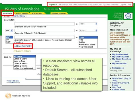Ppt The Isi Web Of Knowledge Powerpoint Presentation Free Download Id5691171