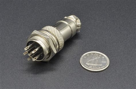 6 Pin Chassis Connector Panel Mount BC Robotics