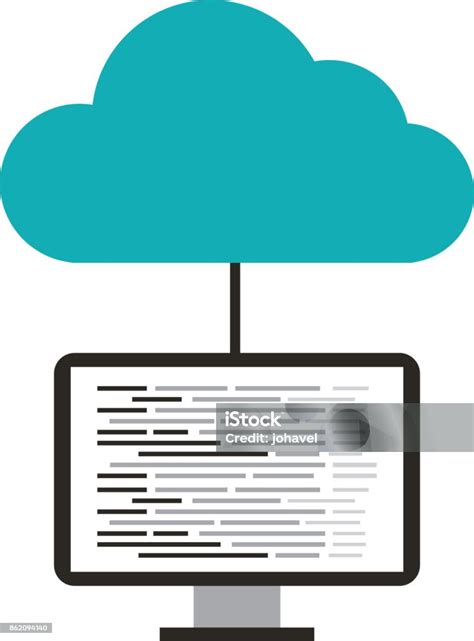 Cloud Computing Programming And Coding Software Stock Illustration