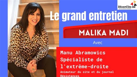 Grand Entretien De Malika Madi Avec Manuel Abramowicz Pour Divercite Be Youtube