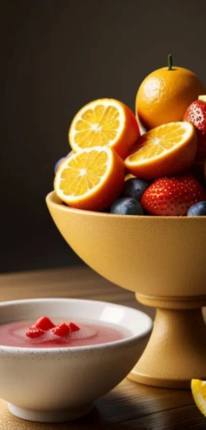 Vibrant Fruit Bowl Wallpaper Free Download