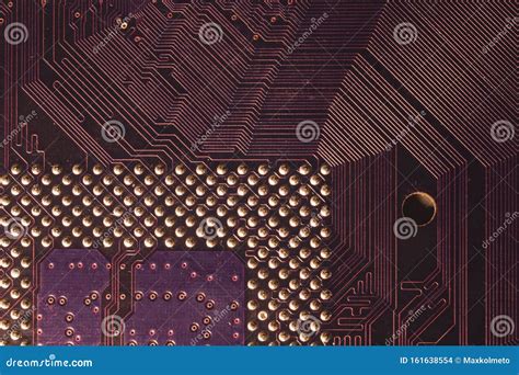 Processor Pins Macro Computer Motherboard Close Up Cpu Pins On A