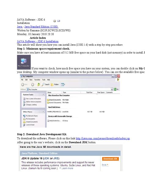 Java Java Standard Edition J2se Article Index Pdf Computer File