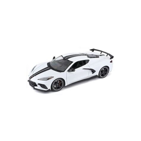 Chevrolet Corvette C8 Stingray Avec Haut Aileron 2020 Blanche Maisto Mai31455white Miniatures