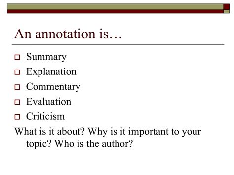 Annotated Bibliography Cf1100 Ppt