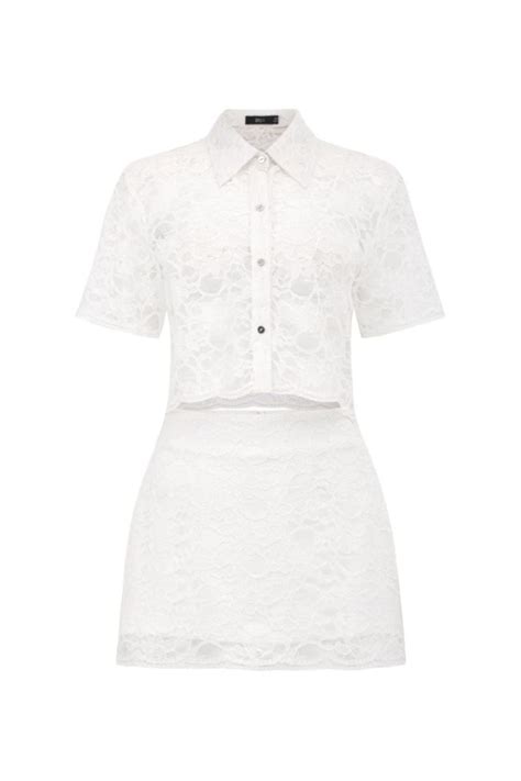 Lealia White Lace Top And Skirt Set Cult Mia 21six