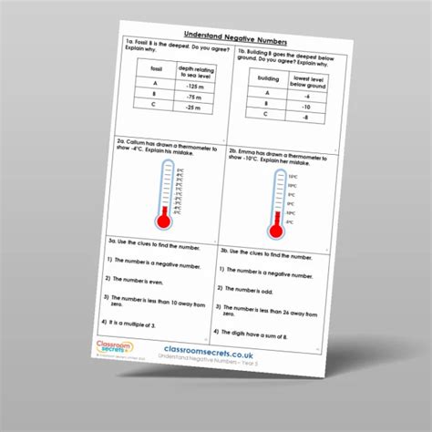 Understand Negative Numbers Reasoning And Problem Solving Resource