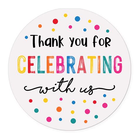 120x Thank You For Celebrating With Us Wedding Thank You