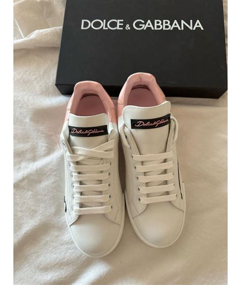DOLCE&GABBANA Белые кожаные кеды для женщин – купить в интернет ...