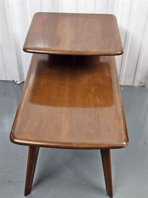 Heywood Wakefield Mcm Side Table Set Of 2
