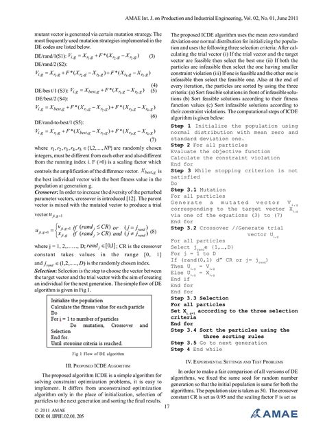 Optimization of Mechanical Design Problems Using Improved Differential Evolution Algorithm | PDF