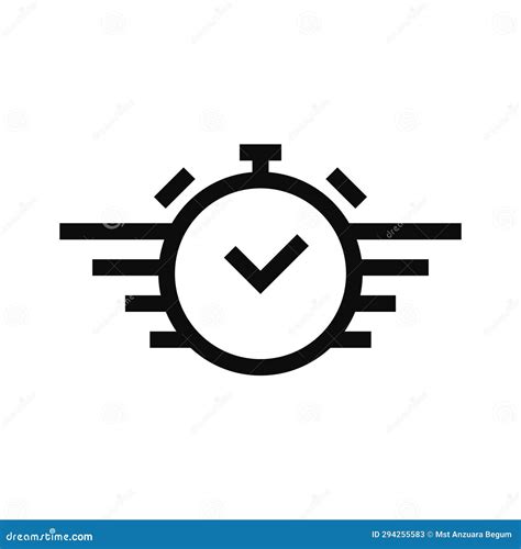 Fast Clock Vector Icon Fast Service Icon Quick And Speedy Face Clock