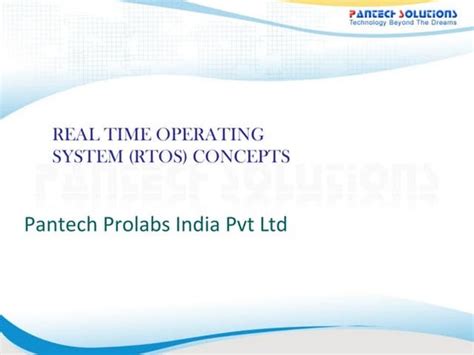 Real Time Operating System Rtos Embedded Systems Ppt