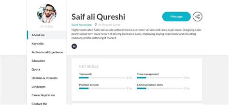 Saif Ali Qureshi Online Resume Craftmycv