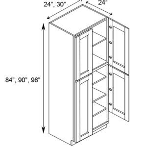 Shaker Jade Green Double Door Pantry Cabinet 30w X 90h Elite