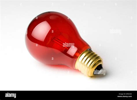 Red Light Bulb Close Up Shot Stock Photo Alamy
