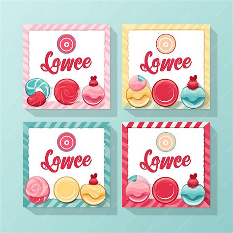 Premium Photo Set Of Candyland Romance Love Letter Candy Wrapper