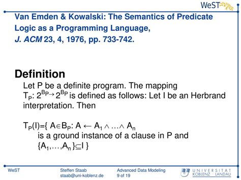 Models Of Definite Programs Ppt Download