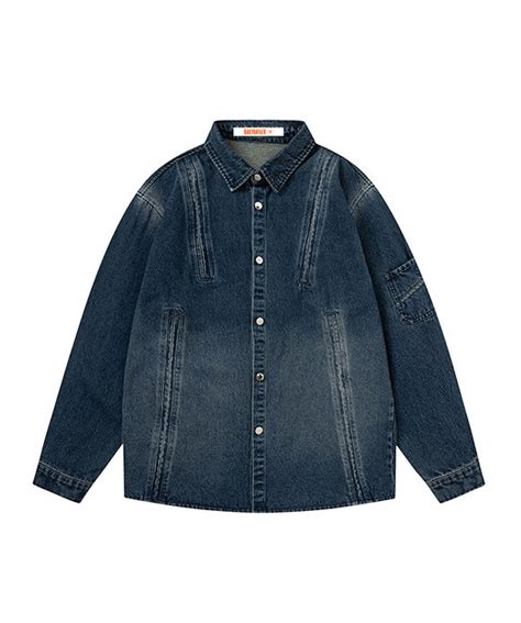 Bakyarder Vintage Deconstructed Washed Denim Jacket
