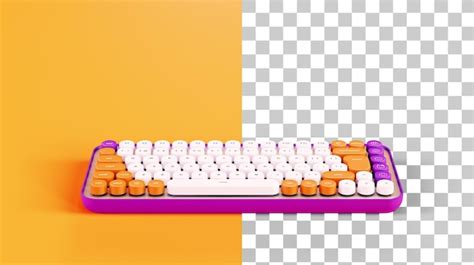 Premium PSD Keyboard With Round Keys Modern Keyboard D Render