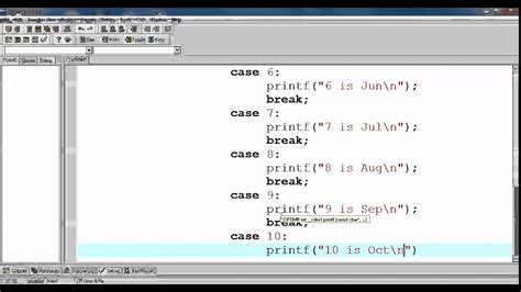 การแก้โจทย์ปัญหา Code โปรแกรม C การแสดงผลลัพธ์ตัวย่อของเดือน โดยใช้คำ